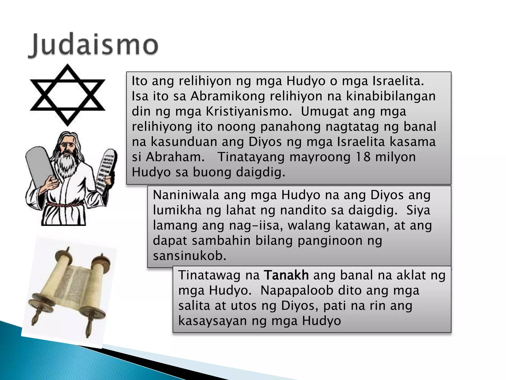 Mga pangunahing relihiyon sa mundo | PPTX