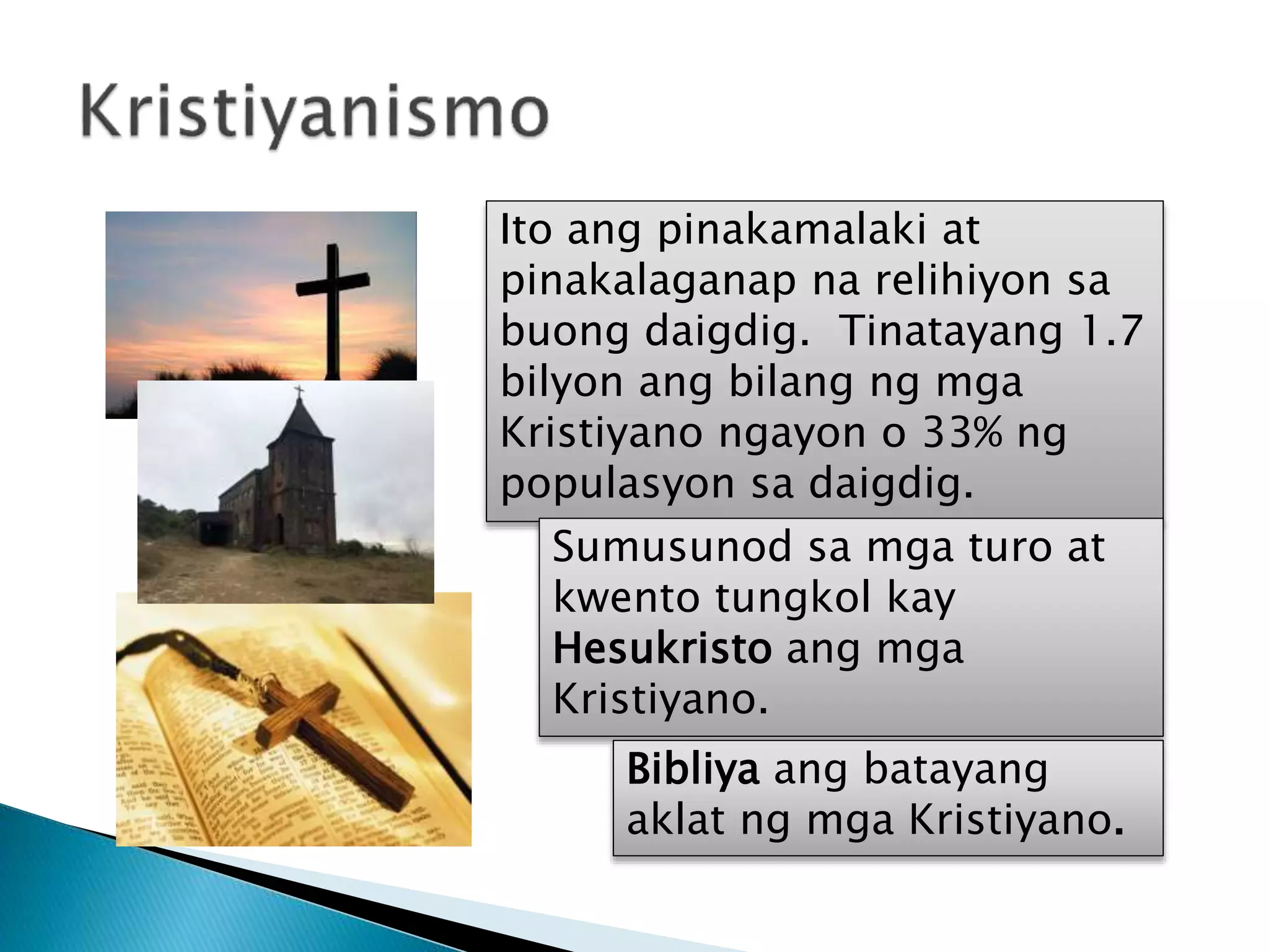 Mga pangunahing relihiyon sa mundo | PPTX