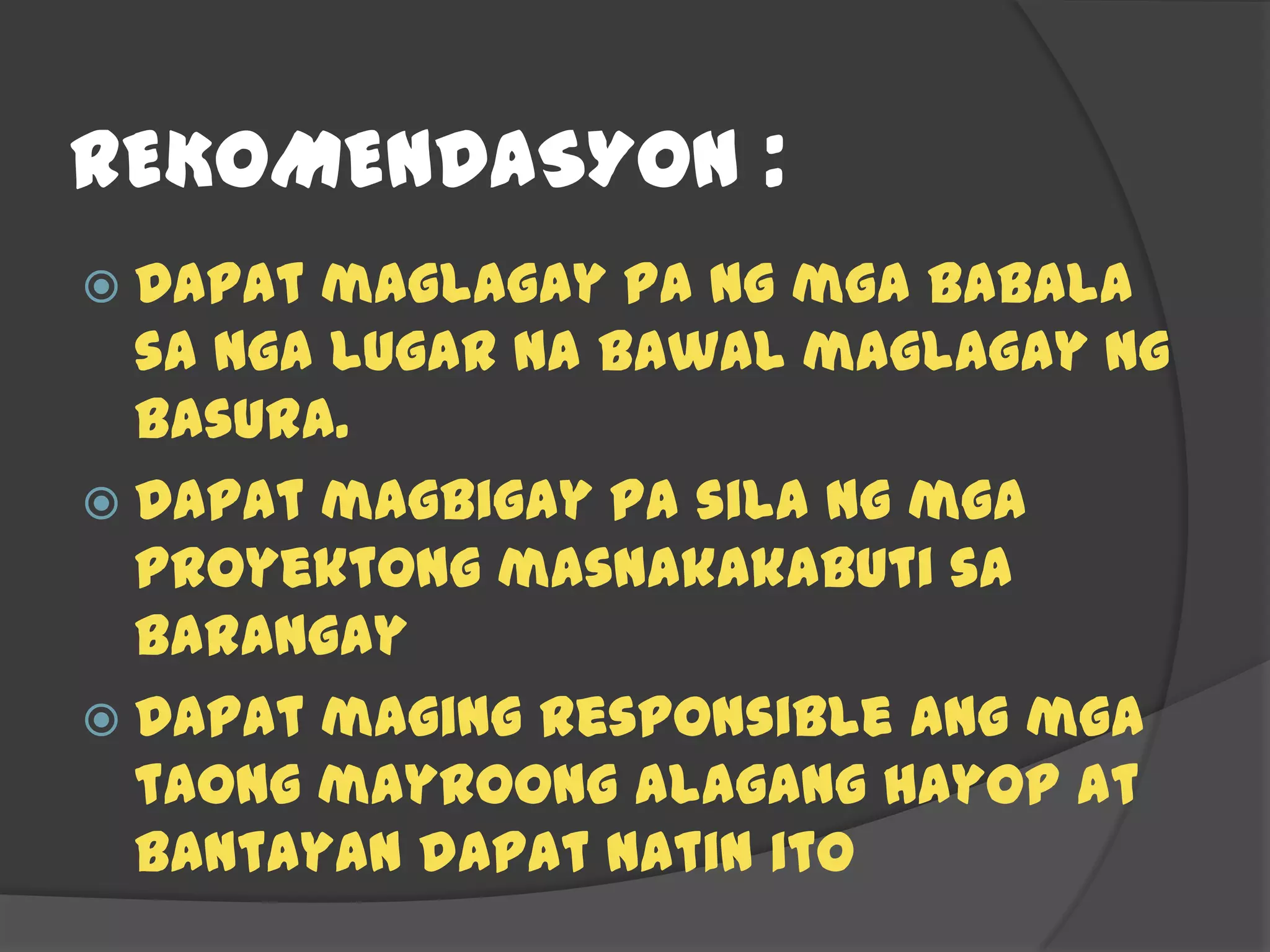 Mga pangunahing siliranin/problema sa barangay/pamayanan | PPTX