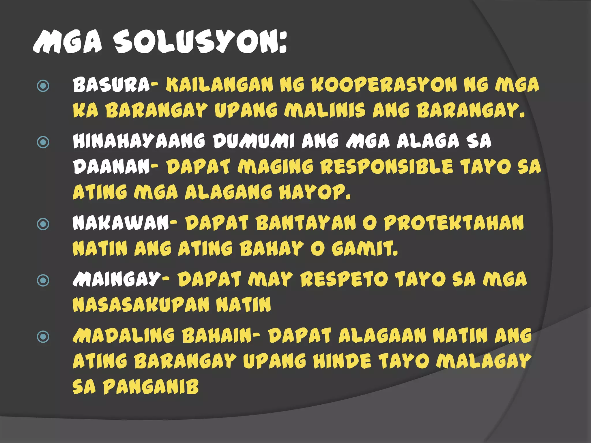 Mga pangunahing siliranin ng barangay | PPTX