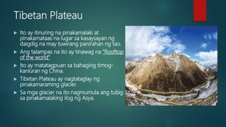 Mga pangunahing talampas, kapatagan , steppe at | PPTX