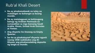 Mga pangunahing talampas, kapatagan , steppe at | PPTX