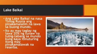 Mga pangunahing tubig alat sa asya | PPTX