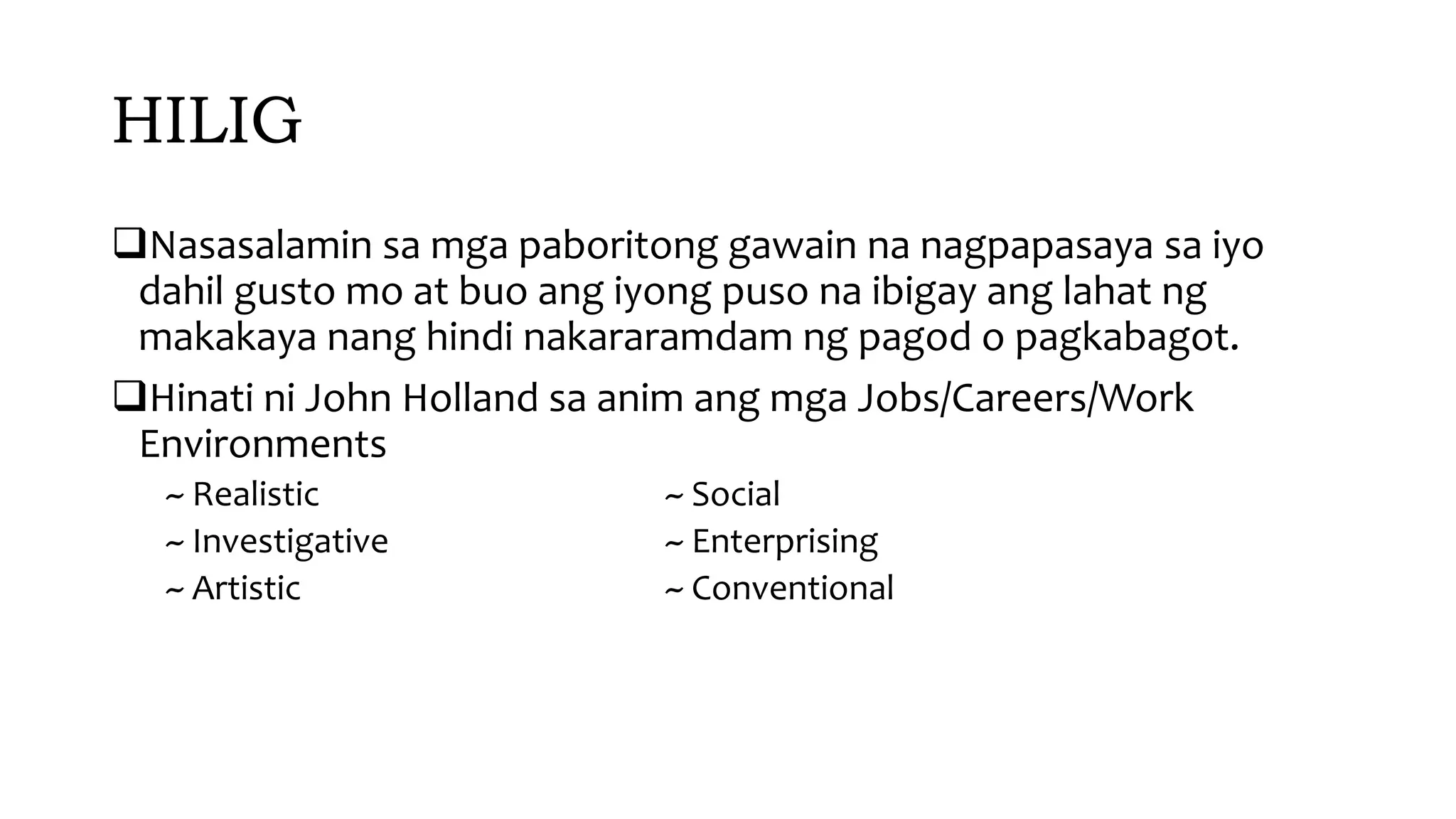 Mga pansariling salik sa pagpili ng track o KURSO DAAN SA MAAYOS AT ...