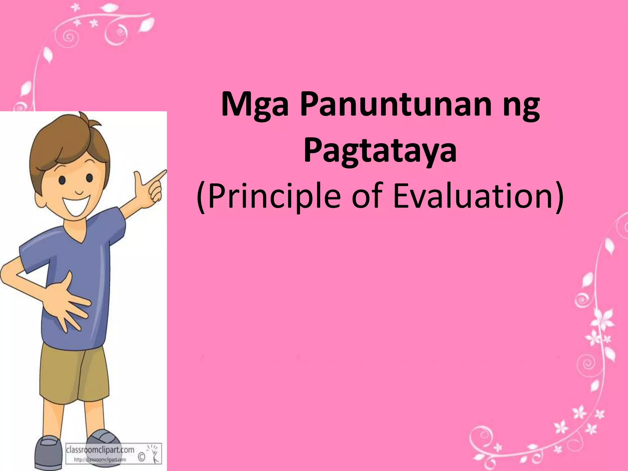Mga panuntunan ng pagtataya | PPTX