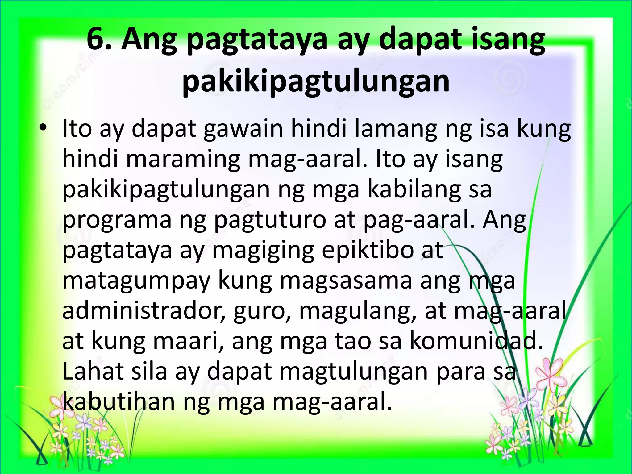 Mga panuntunan ng pagtataya | PPTX