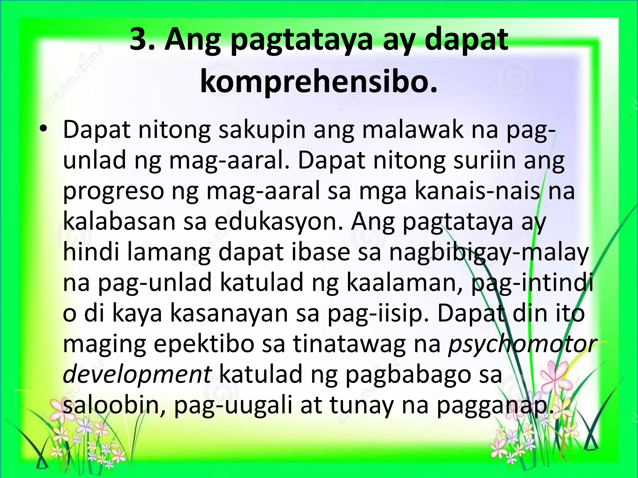 Mga panuntunan ng pagtataya | PPTX