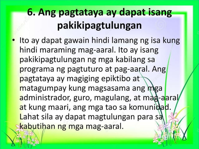 Mga panuntunan ng pagtataya | PPTX
