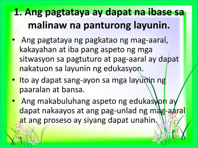 Mga panuntunan ng pagtataya | PPTX