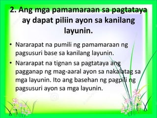 Mga panuntunan ng pagtataya | PPTX
