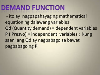 Mga paraan ng paglalarawan sa demand | PPTX