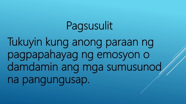 Mga paraan ng pagpapahayag ng emosyon | PPTX
