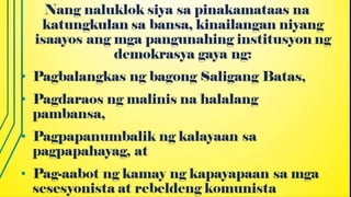 Mga Patakaran at Programa ng Pamahalaan aquino Tungo sa Pag-unlad ng ...