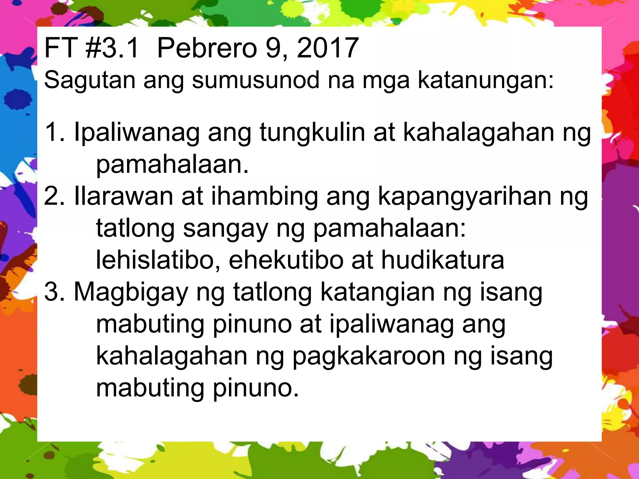 Mga pinuno ng Pilipinas | PPTX