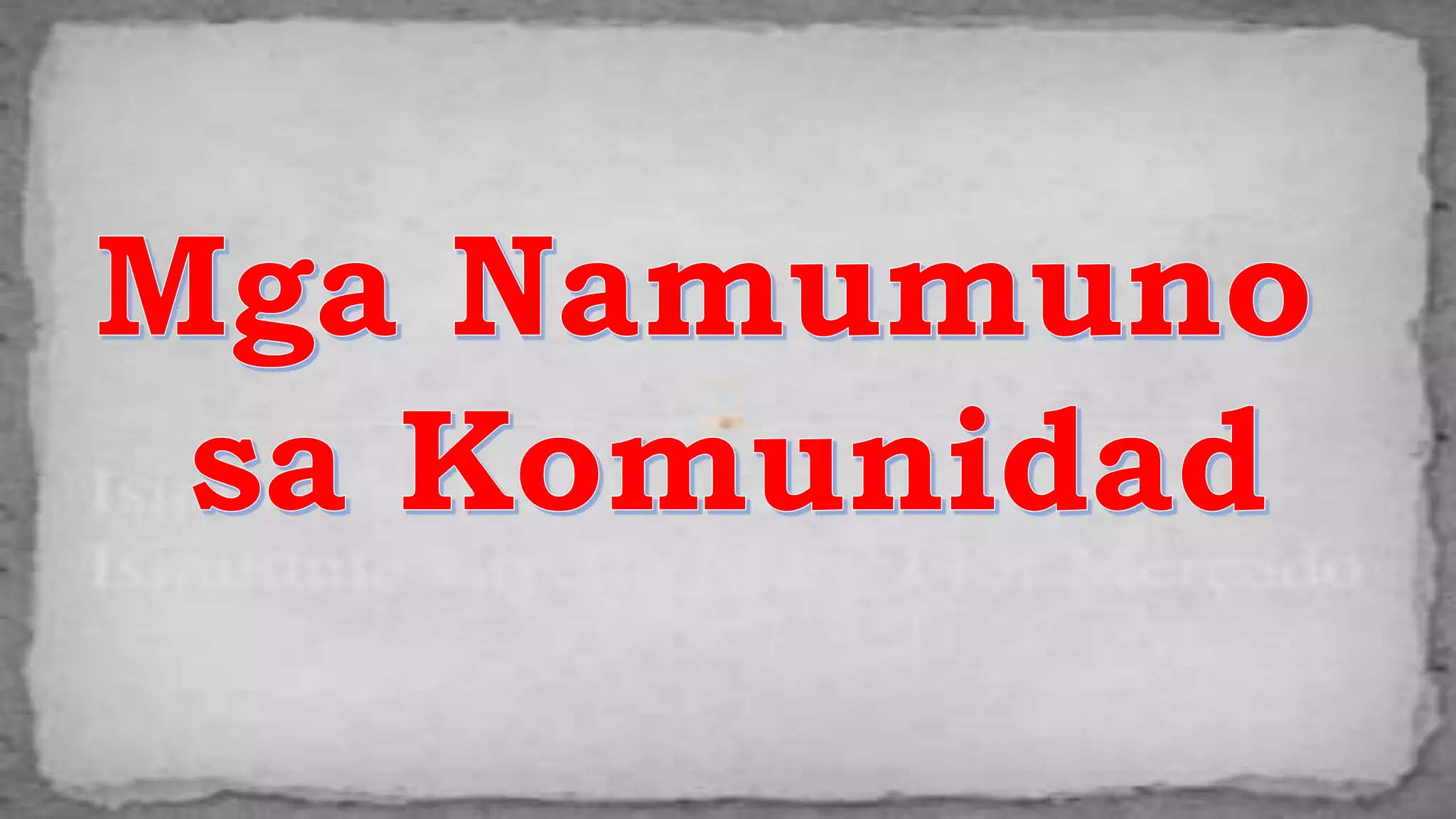 Mga pinuno sa komunidad | PPTX