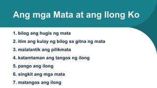 Mga Pisikal na Katangian ko Bilang Pilipino | PPTX