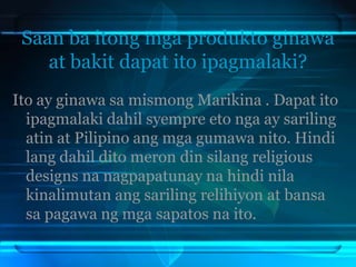 Mga produkto ng bayan | PPT