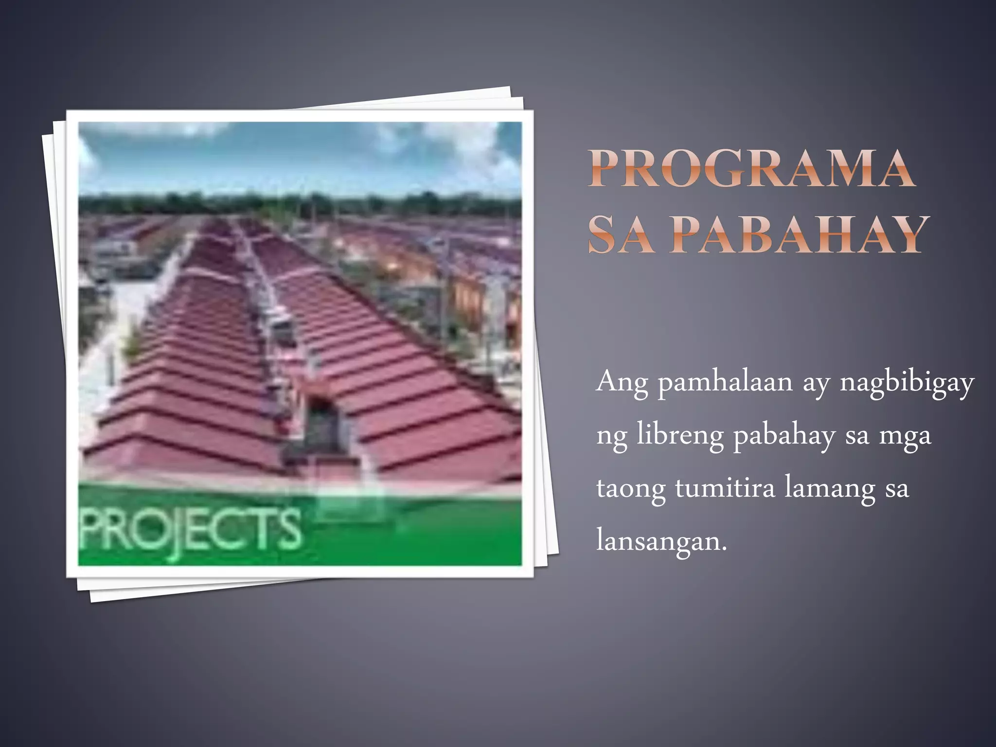 Mga programa ng pamahalaan sa pagpapaunlad ng bansa hernandez 6 srl | PPT