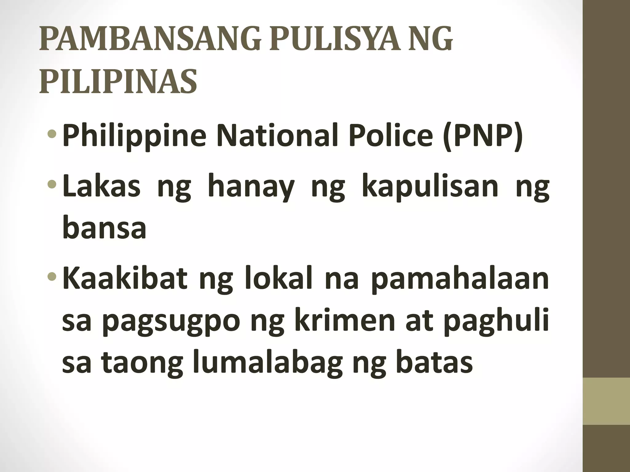 Mga programang pangkapayapaan | PPTX