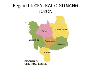 Mga rehiyon sa luzon | PPTX