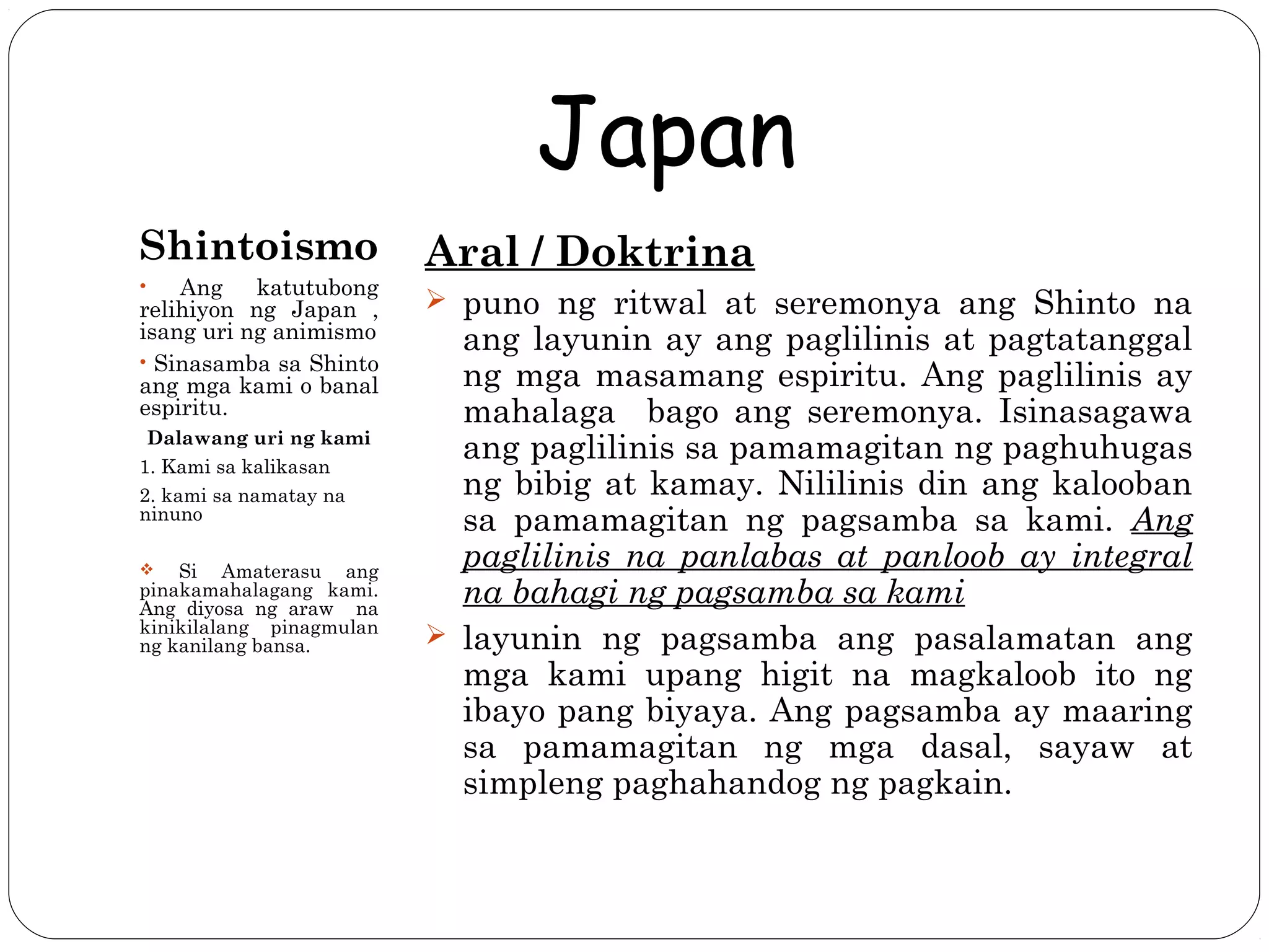 Mga relihiyon sa silangang asya | PPT