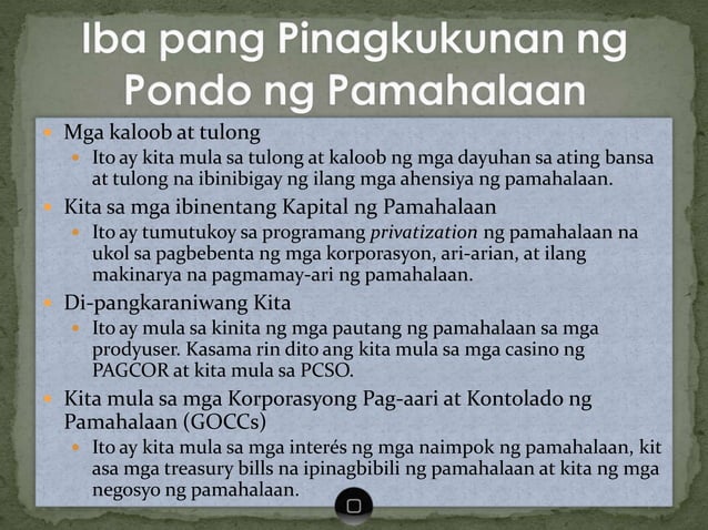 Mga reporma sa pagbubuwis | PPTX