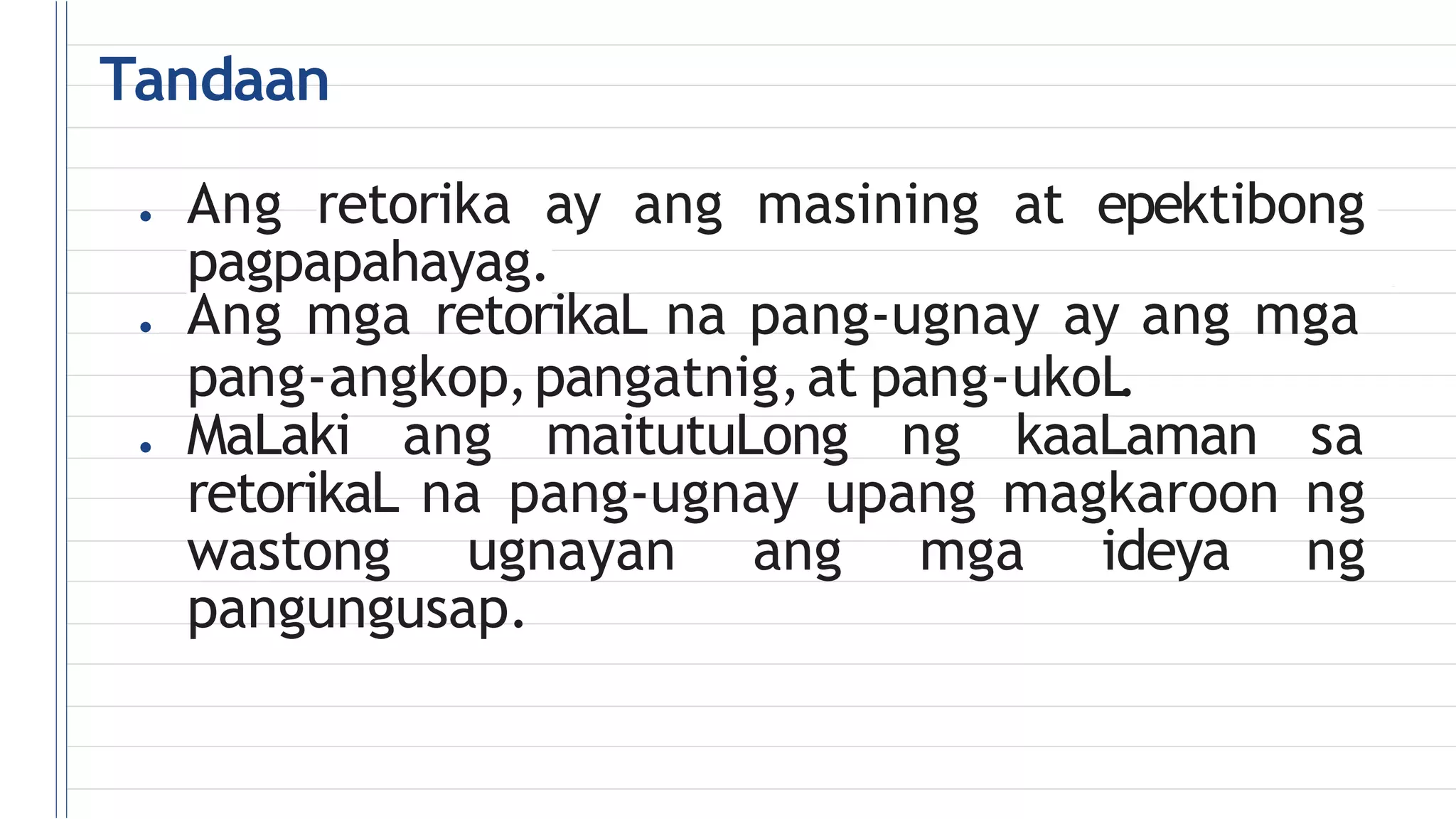 Mga RetorikaL na Pang-ugnay.pptx