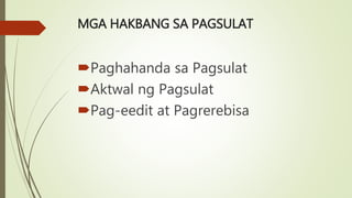 Mga Salalayang Kaalaman sa Pagsulat | PPTX