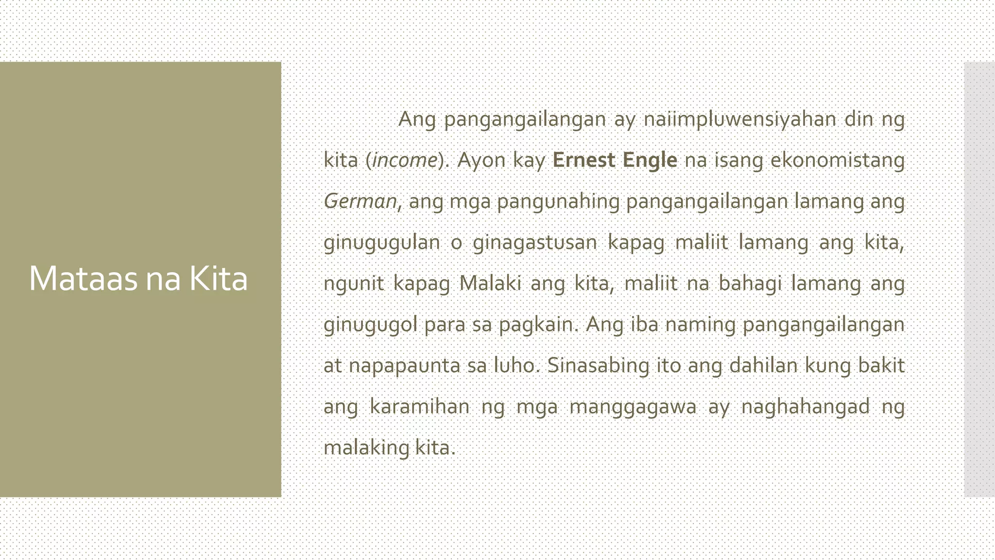Mga salik na nakaaapekto sa pangangailangan at kagustuhan | PPTX