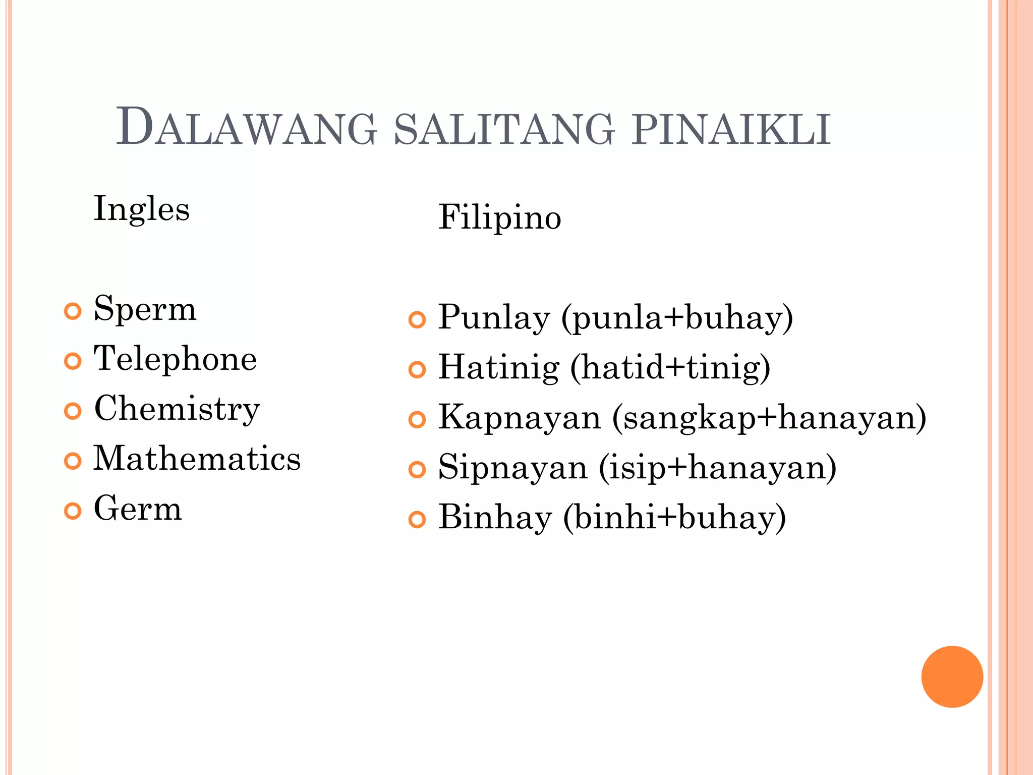 Mga Salitang Kaugnay sa Larangang Akademiko | PDF