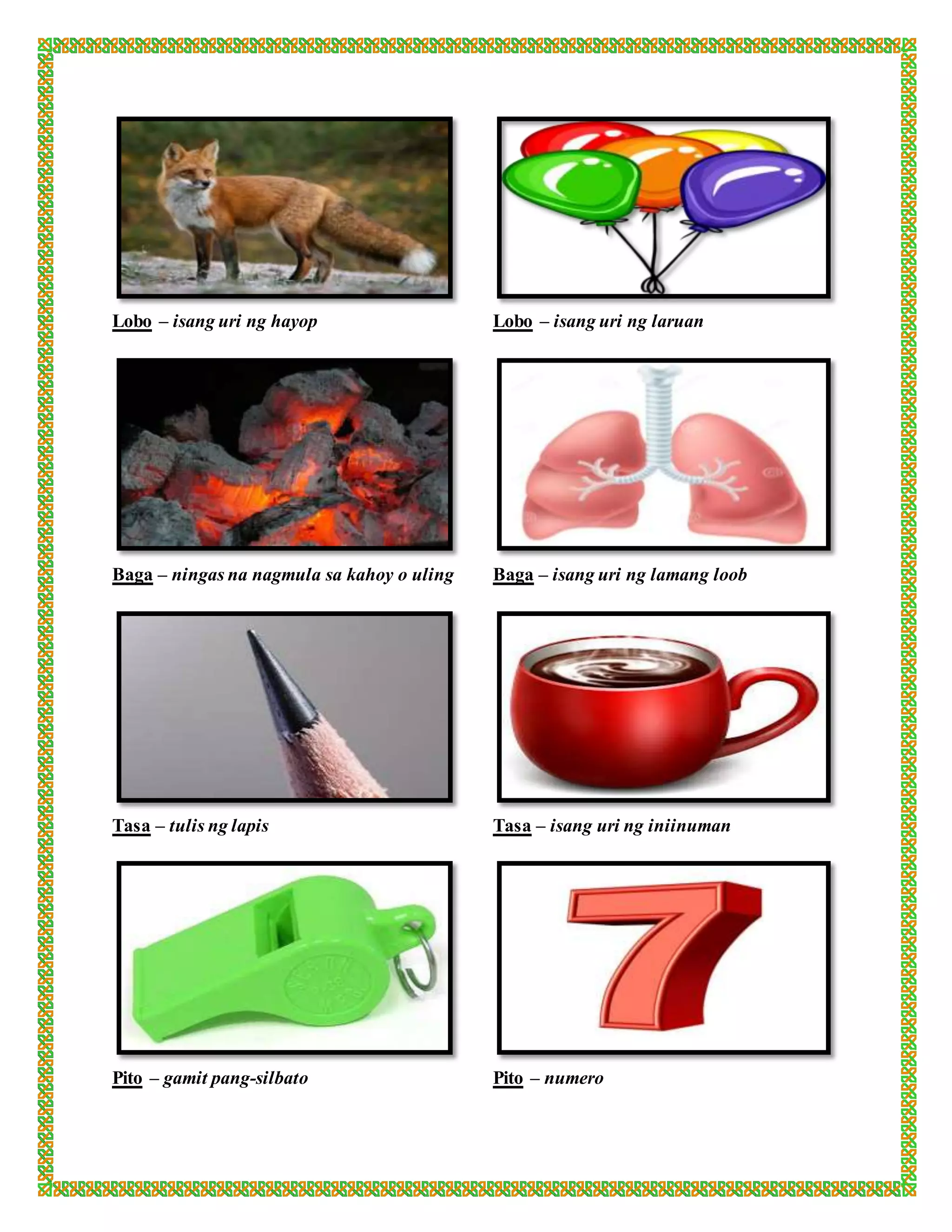 Mga salitang magkaparehong | DOCX