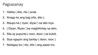 Mga Salitang Tumutukoy sa Lugar | PPTX