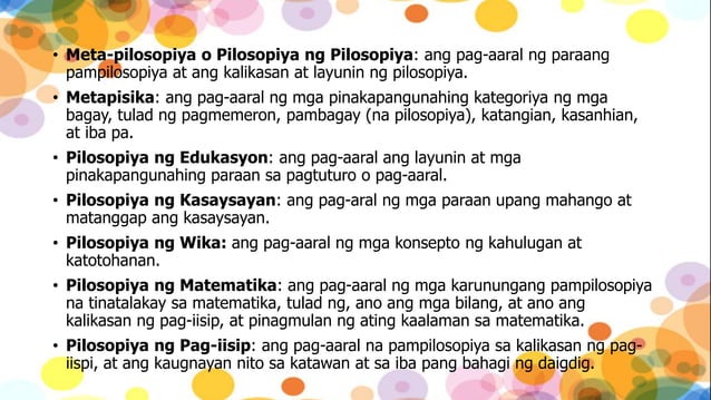 Mga sangay ng pilosopiya | PPTX