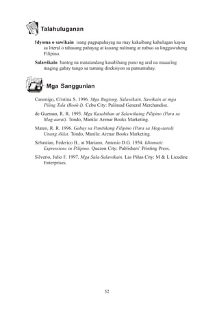 Mga sawikain at_salawikain | PDF