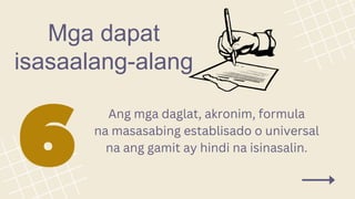 MGA SIMULAIN NG PAGSASALIN, PAGSASALING TEKNIKAL AT PAGSASALING ...