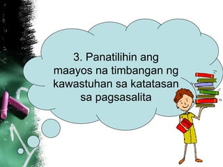 Mga simulain sa pagtuturo ng pagsasalita | PPTX