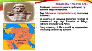 Mga sinaunang kabihasnan melcs based week 6-7) | PPTX