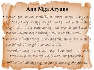 Mga sinaunang kabihasnan sa asya | PPTX