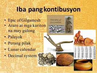 Mga Sinaunang Kabihasnan sa Asya (SUMER,INDUS at SHANG) | PPTX