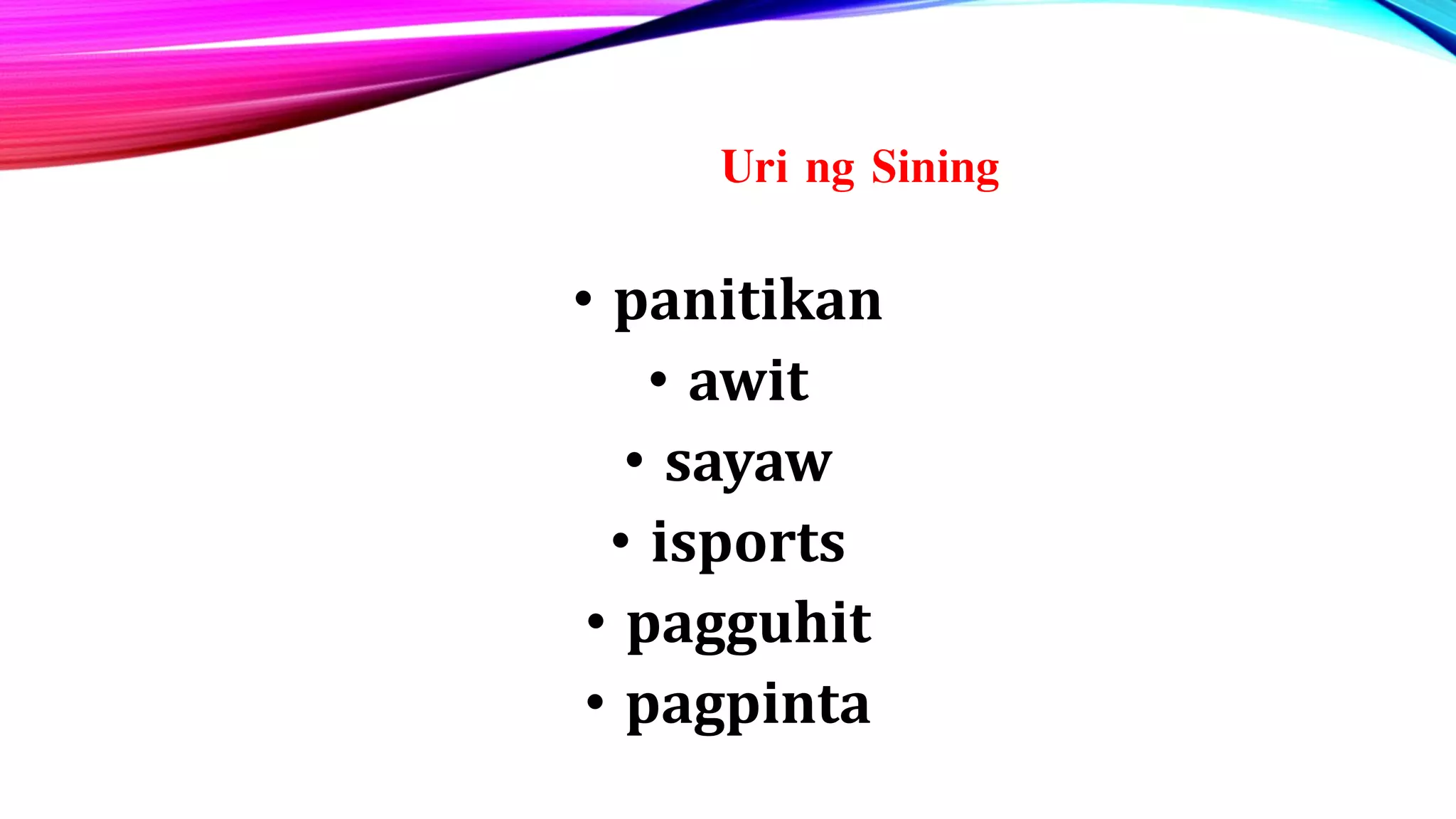 Mga Sining sa Aking Komunidad | PPTX