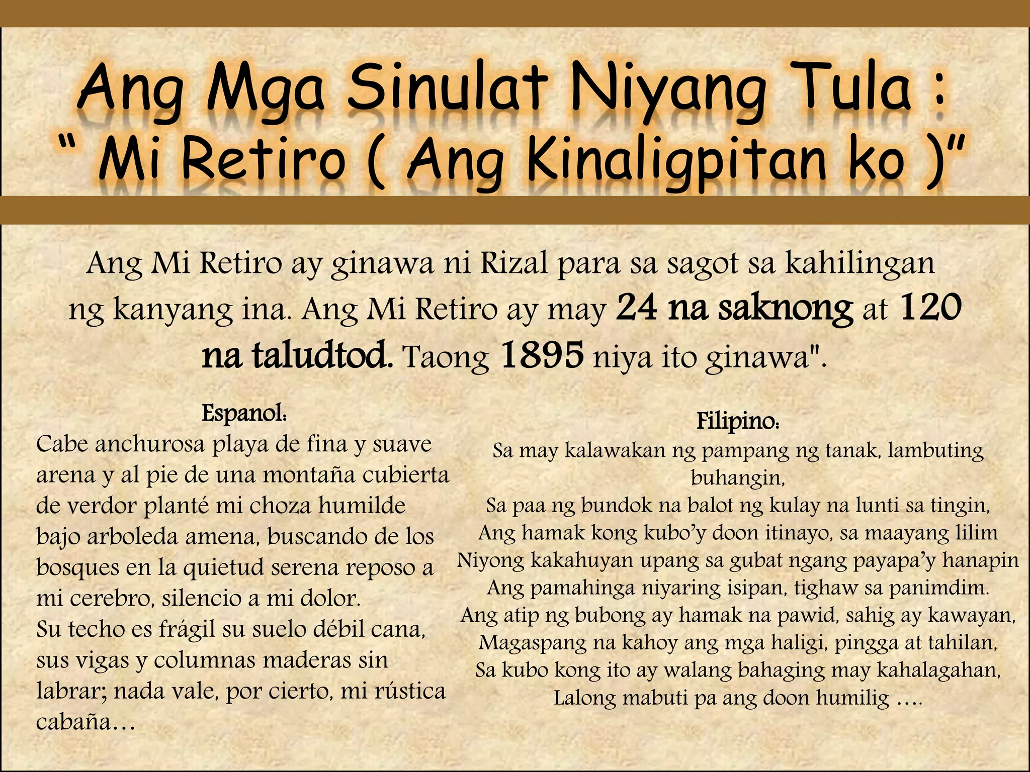 Mga Sinulat ni Dr. Jose Rizal | PPTX
