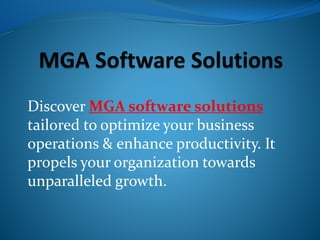 MGA Software Solutions | PPT