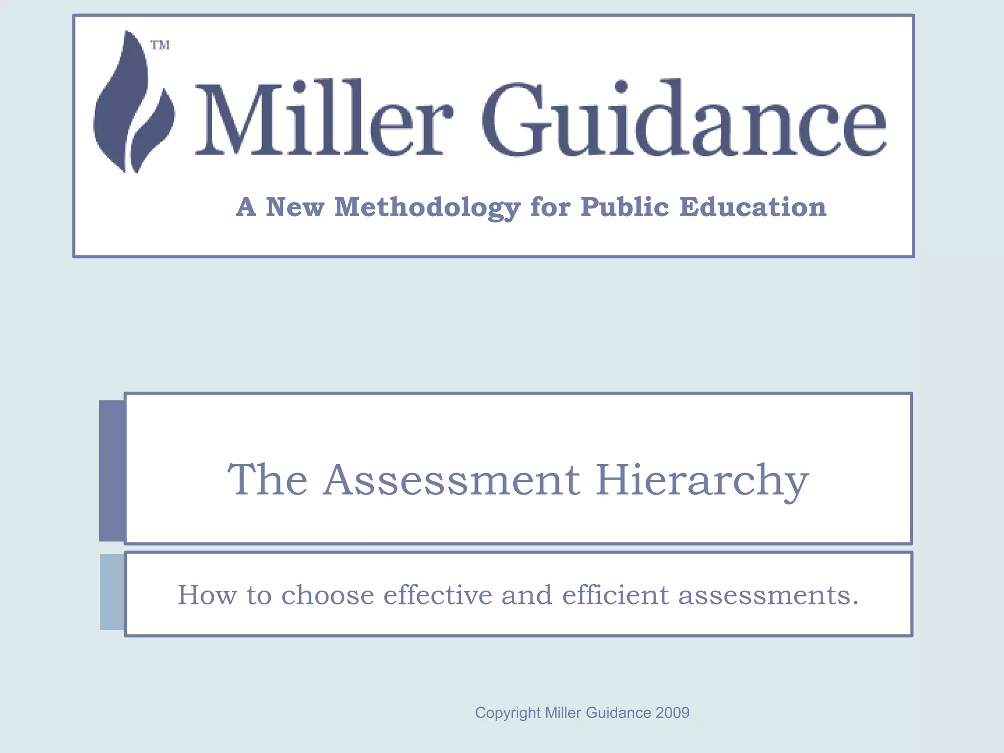Miller Guidance Assessment Hierarchy | PDF