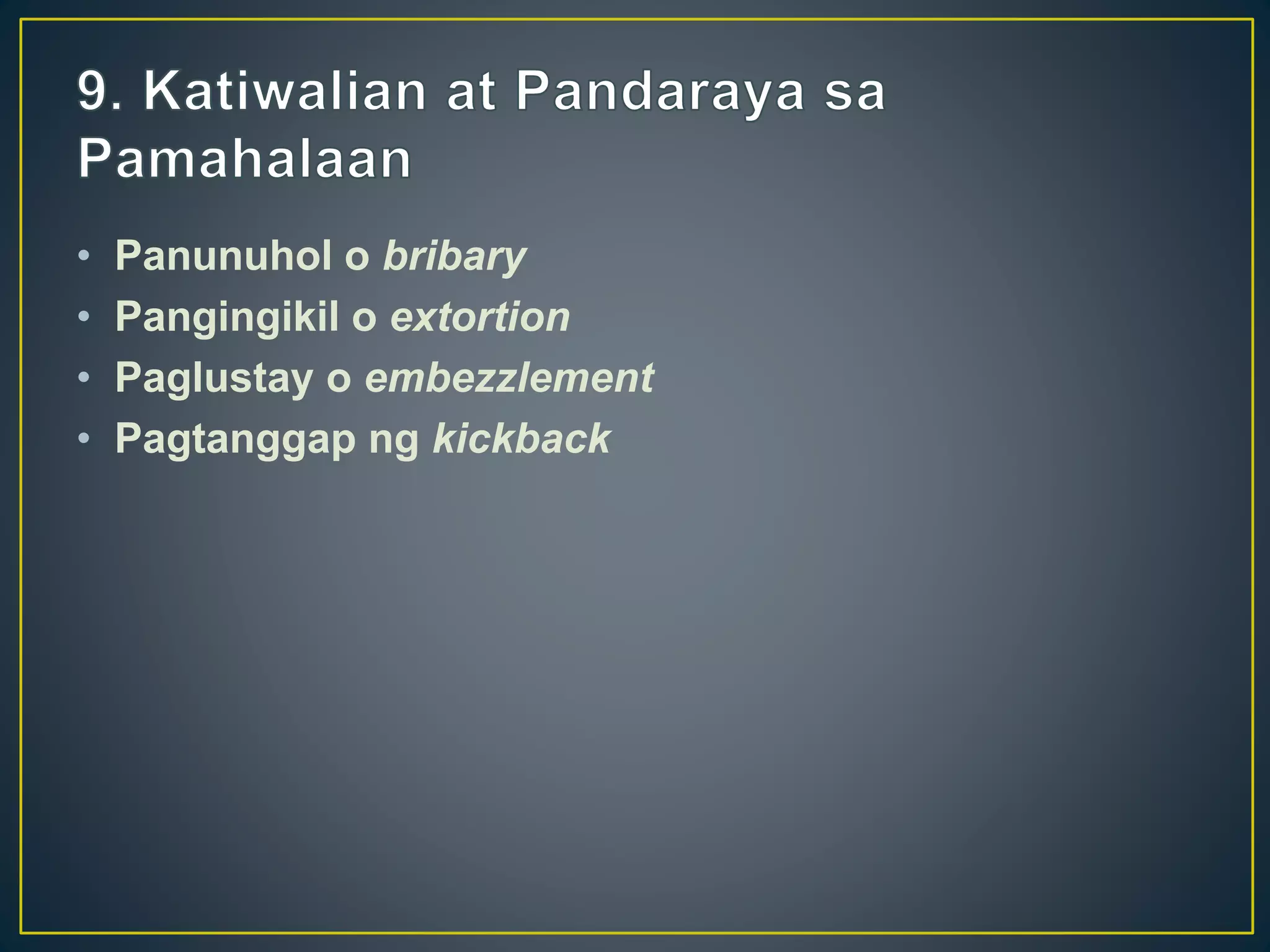 Mga suliraning kinakaharap ng bansa | PPTX