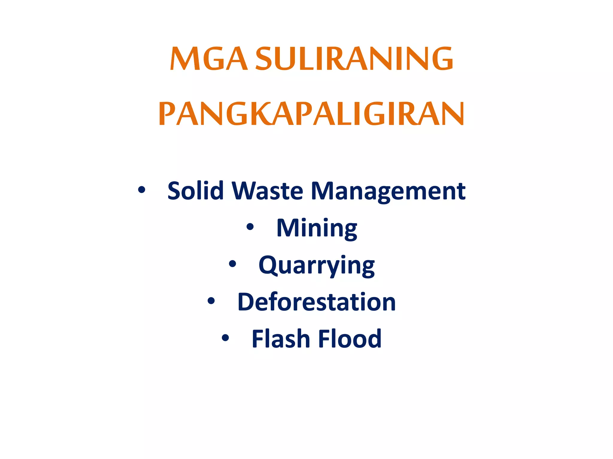 Mga suliraning pangkapaligiran | PPTX