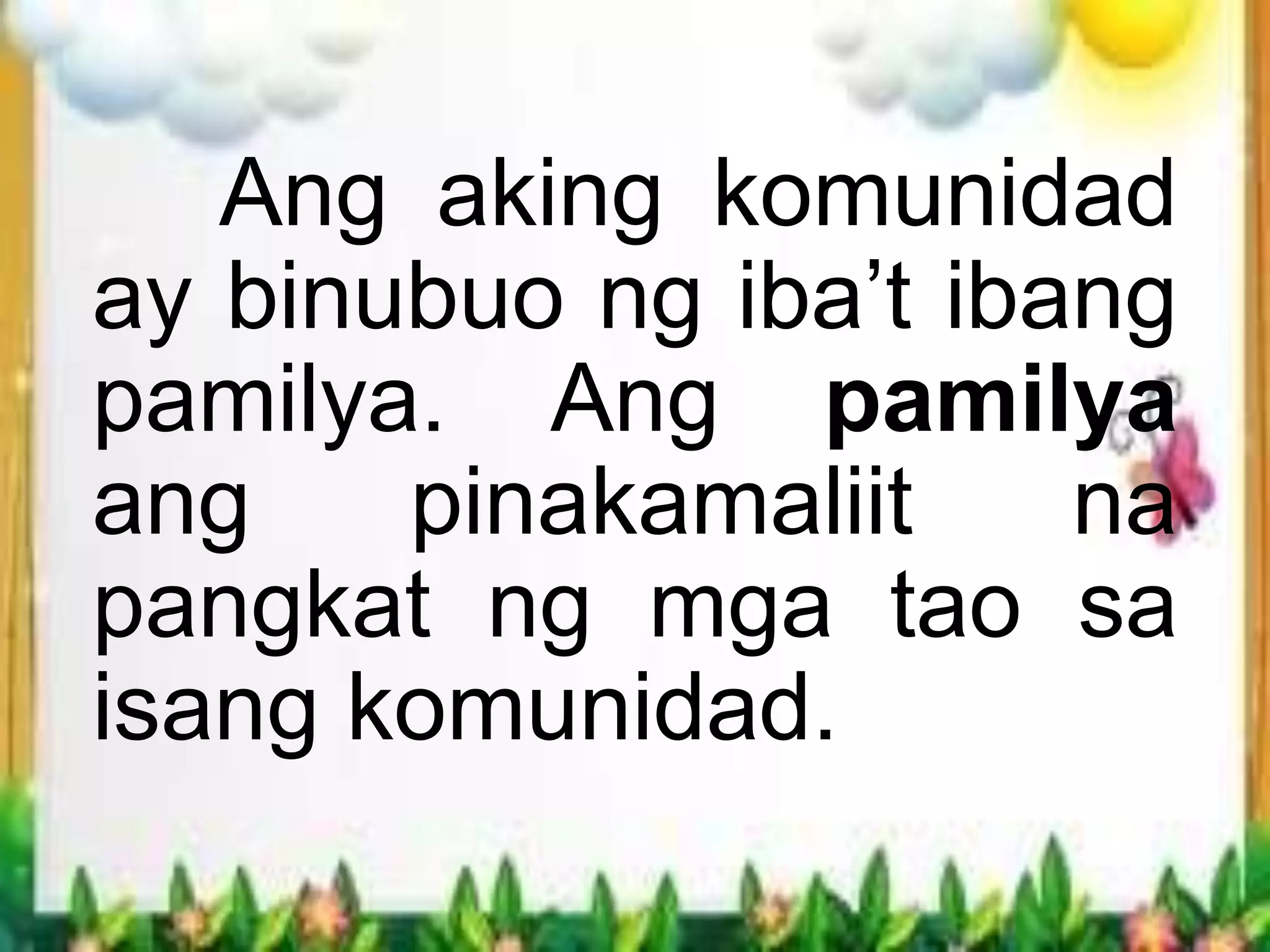 Mga Tao Sa Aking Komunidad | PPTX