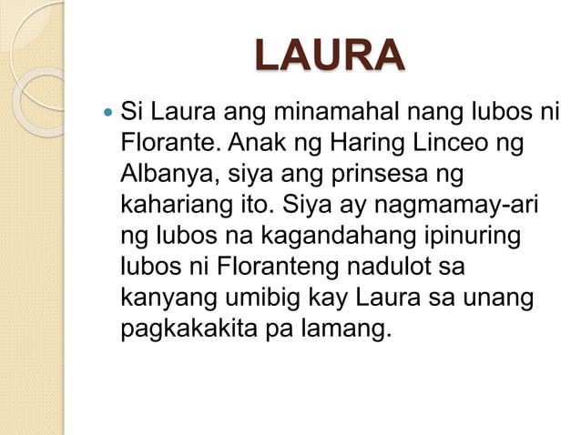 Mga Tauhan sa Florante at Laura | PPTX