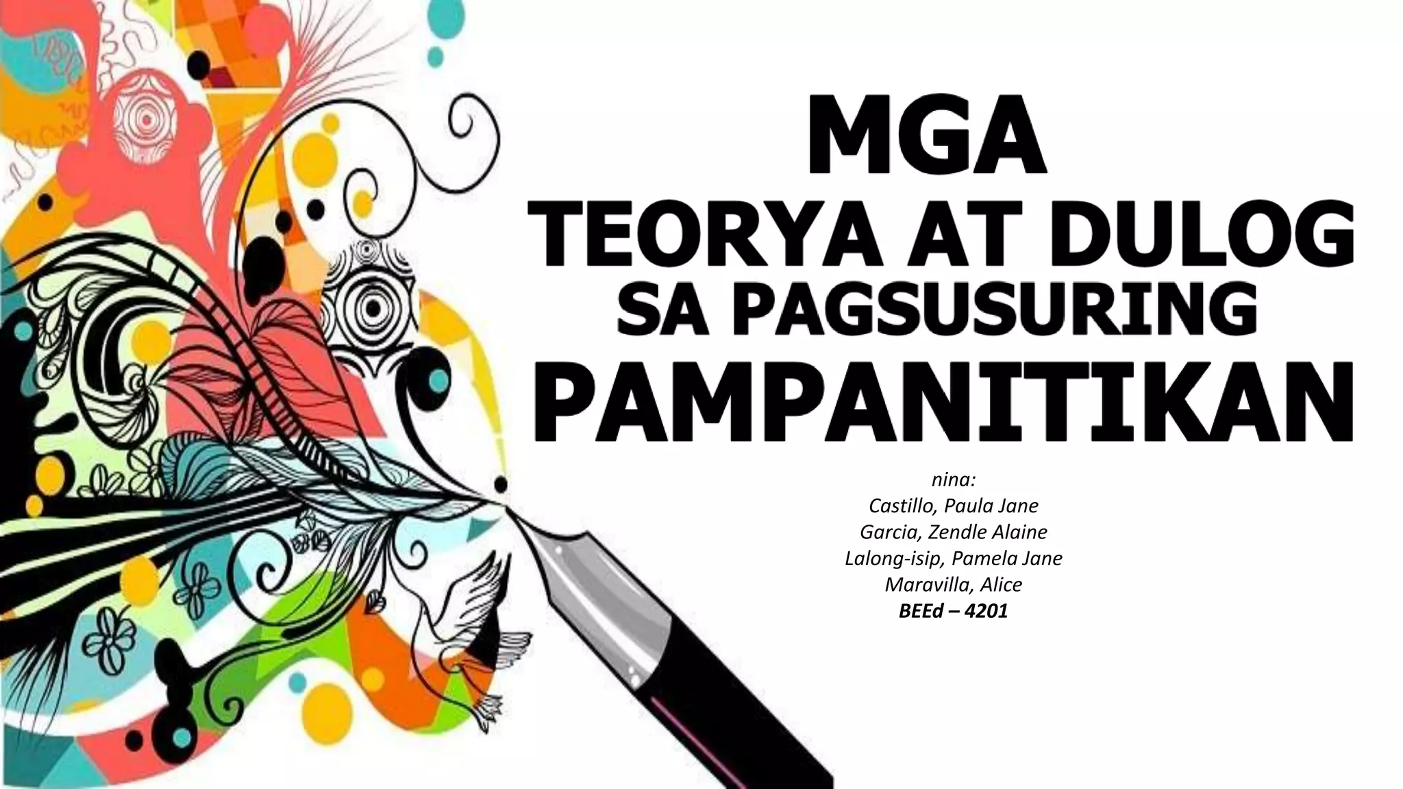 Mga Teorya at Dulog sa Pagsusuring Pampanitikan | PPTX