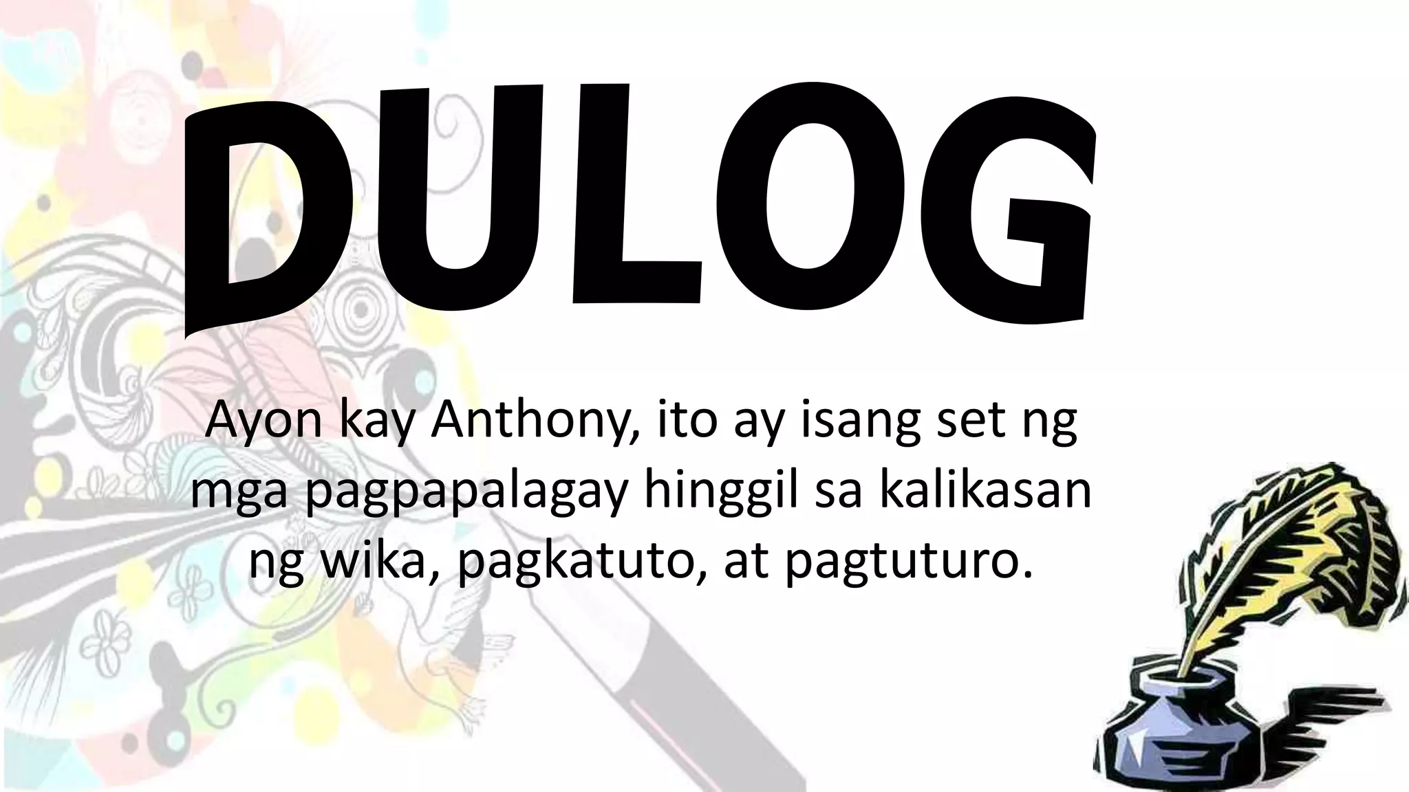 Mga Teorya at Dulog sa Pagsusuring Pampanitikan | PPTX