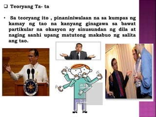 Mga teorya at tungkulin ng wikang filipino | PPTX